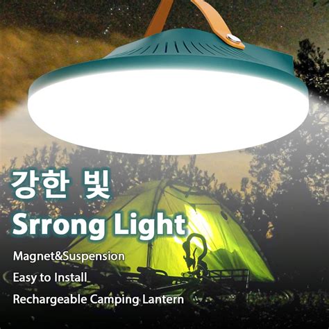 충전식 Led 캠핑 랜턴 자석 휴대용 램프 강한 빛 줌 휴대용 손전등 텐트 조명 작업 수리 조명 Aliexpress