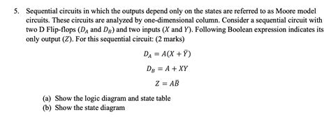 Solved Sequential Circuits In Which The Outputs Depend Only