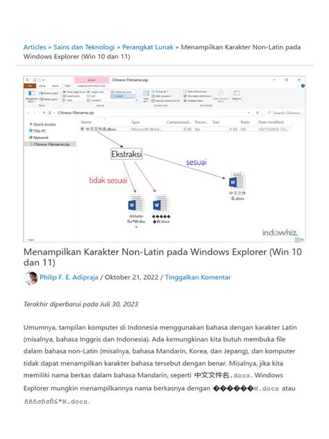 Menampilkan Karakter Non Latin Pada Windows Explorer Win 10 Dan 11 Indowhiz Pdf