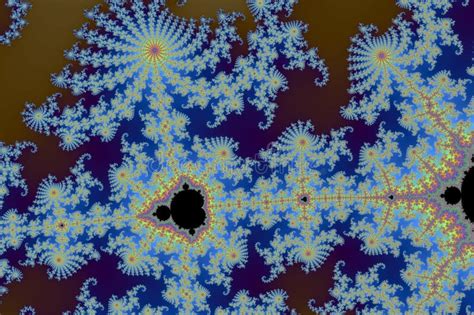 Mandelbrot Set Fractal Generating Mesmerizing Colorful Patterns Stock