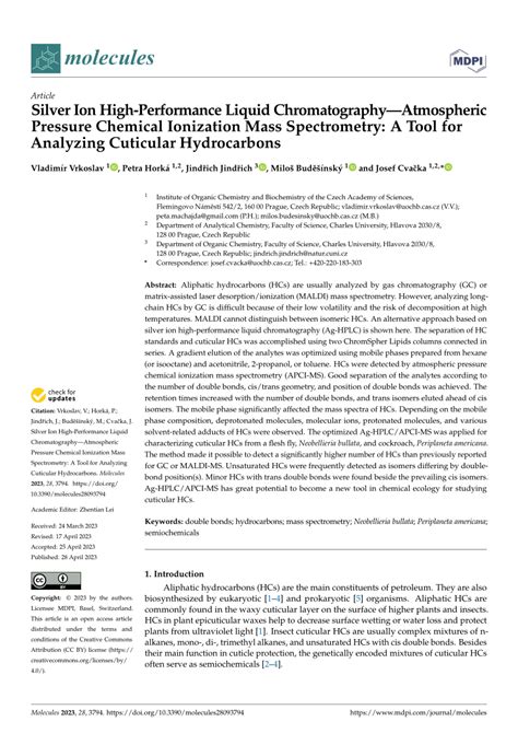 Pdf Silver Ion High Performance Liquid Chromatography—atmospheric