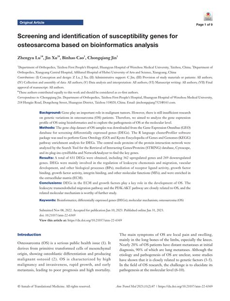 Pdf Screening And Identification Of Susceptibility Genes For