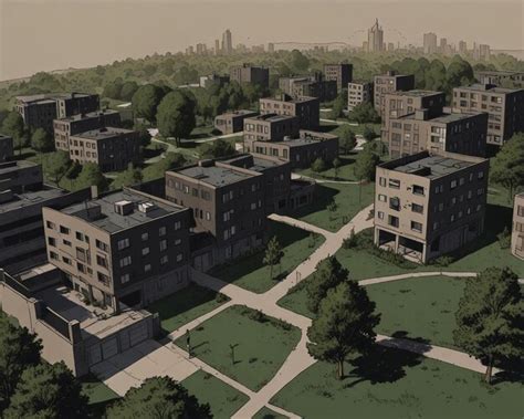 Layout Map Residential Compound Multiple Function Premium Ai