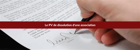 Le Pv De Dissolution En Association Modèle