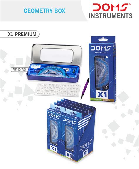 7125 Doms X1 Premium Mathematical Drawing Instrument Box Naman Limited