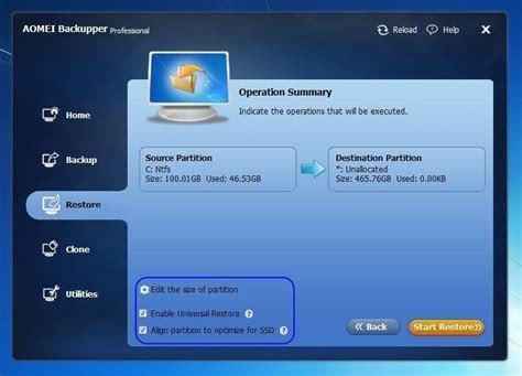 move operating system from old pc to a new one with aomei backupper
