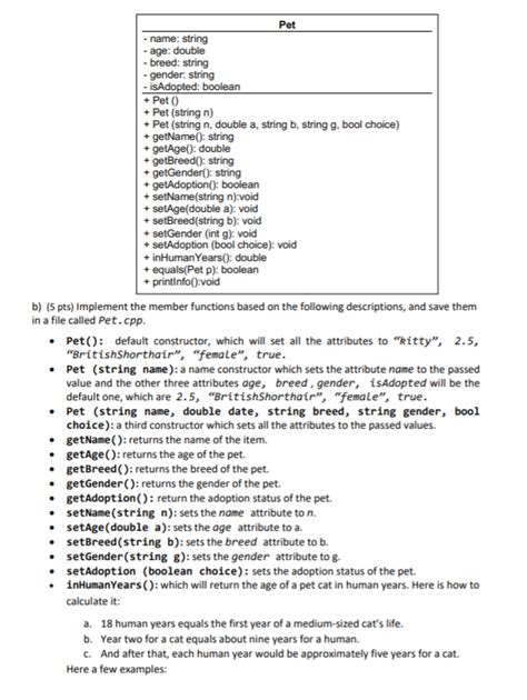 Solved Question 2 Implementing A Class 11 Pts A 2 Pts