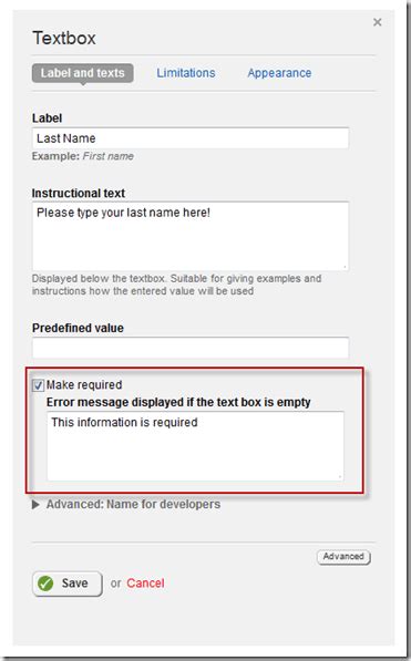 Adding Validations To Fields In The Sitefinity Form Builder