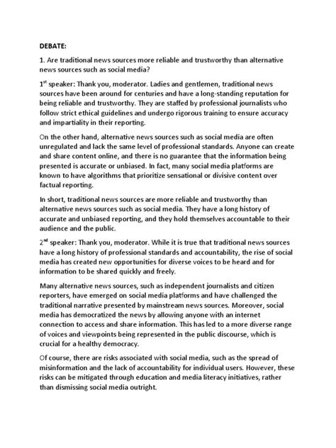 Debate Script Pdf Cyberbullying Social Media