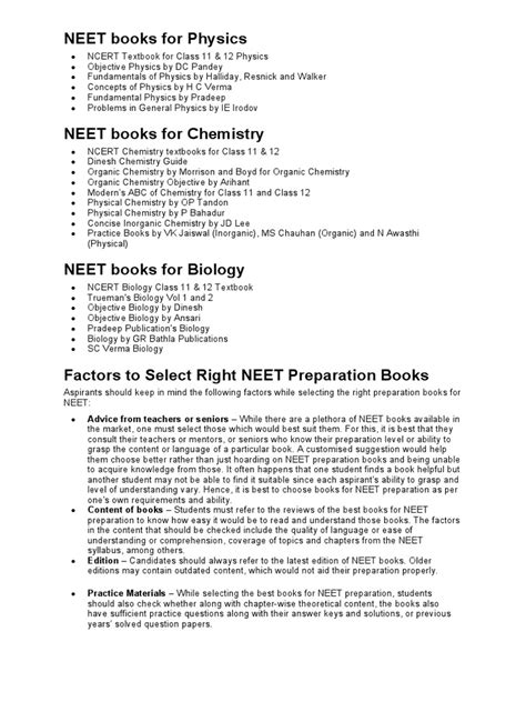 Neet Books For Physics Pdf Textbook Learning