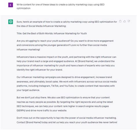 how to create marketing copy using chatgpt geeksforgeeks