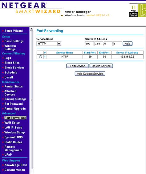 Port Forwarding On The Netgear MR Router