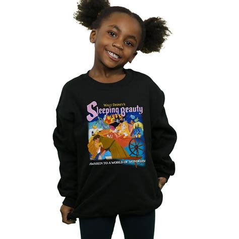 Disney Girls Sleeping Beauty Collage Poster Sweatshirt Black