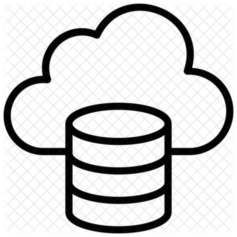 Cloud Database Icon Download In Line Style