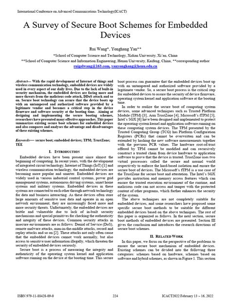 Asurveyofsecurebootschemesforembeddeddevices Pdf Computer Security Security