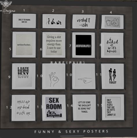 Second Life Marketplace 10 Bee Designs Funny And Sexy Posters 10 Rare