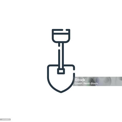 Ilustración De Icono Vectorial De Pala Aislado Sobre Fondo Blanco