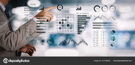Intelligence Business Analytics Key Performance Indicators Kpi Dashboard Concept Business Stock