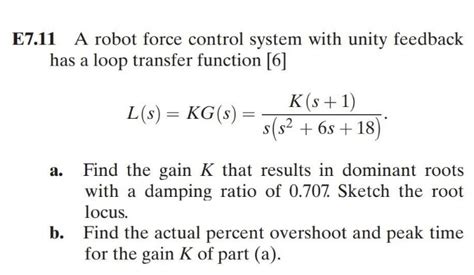 Solved E7 11 A Robot Force Control System With Unity