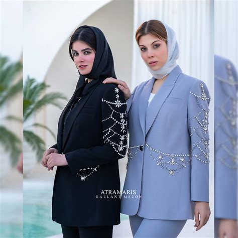 کت و شلوار زنانه جواهر دوزی شده در دو رنگ مزون گالانت