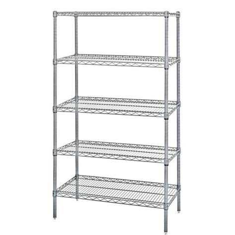 Quantum Wire 5 Shelf Starter Kit Stainless 86in Height 86in Width 24in