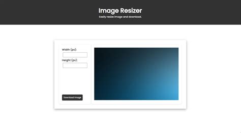 Image Resizer Using Html Css And Javascript With Source Code Sourcecodester