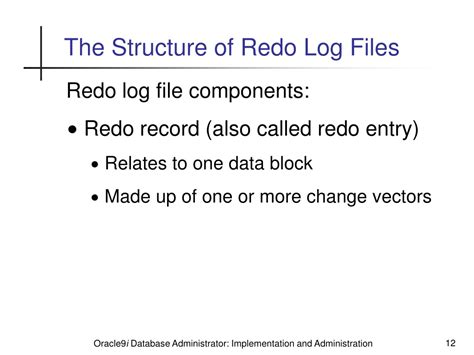 Ppt Oracle9i Redo Log Files Powerpoint Presentation Free Download Id9699006