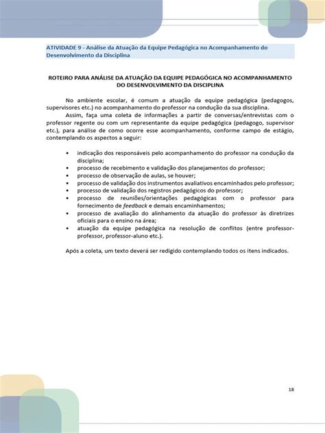 Análise Da Atuação Da Equipe Pedagógica No Acompanhamento Do Desenvolvimento Da Disciplina