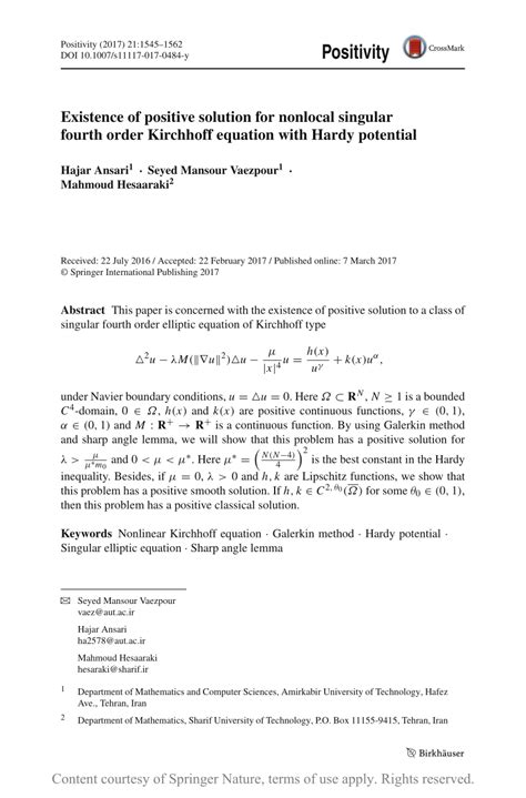 Existence Of Positive Solution For Nonlocal Singular Fourth Order