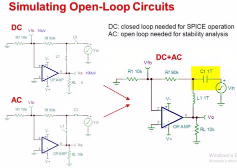 Operational Amplifier Simulating The Open Loop Gain Electrical