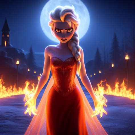 Elsa The Fire Queen Of Arendelle By Odviously On Deviantart