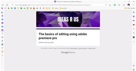 The Basics Of Editing Using Adobe Premiere Pro