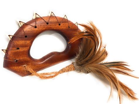 Hawaiian Koa War Club Shark Tooth Weapons Authentic Collector War Clubs
