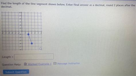 Solved Find The Length Of The Line Segment Shown Below Chegg