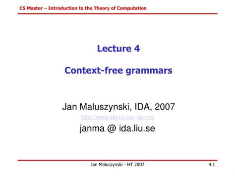 PPT Understanding Context Free Grammars Definitions Ambiguity And Beyond PowerPoint