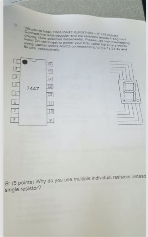 Solved Connect The 4 Bit Decoder And The Common