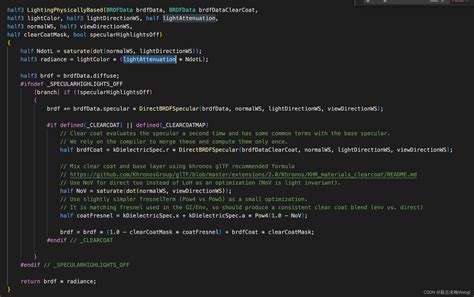 Unity Urp内置lit材质源码解析（下）unityurp内置lit材质源码解析 Csdn博客