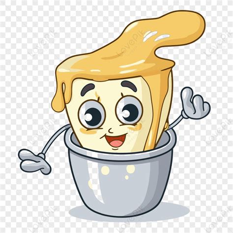 타자 클립 아트 만화 장식 또는 미소 만화 벡터 일러스트와 함께 버터음료수음식 Png 일러스트 무료 다운로드 Lovepik