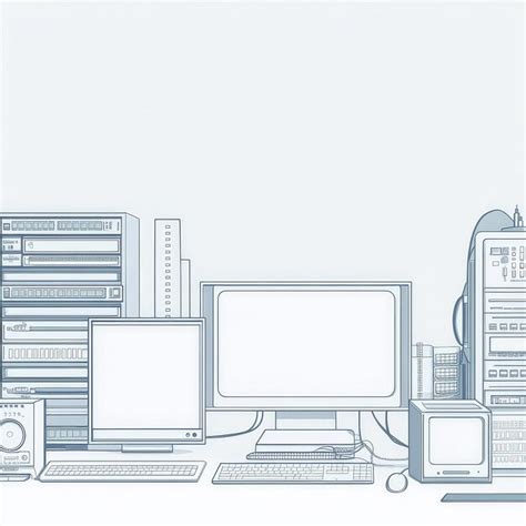 Clean Background With Computer Hardware Premium Ai Generated Image