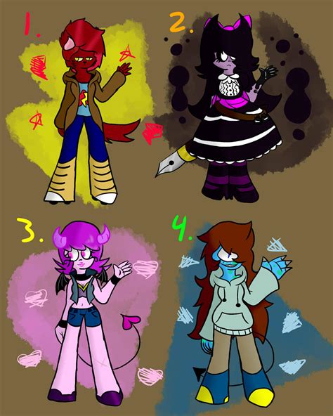 Monster Girls Adoptables By Lolfurbyscribble On Deviantart