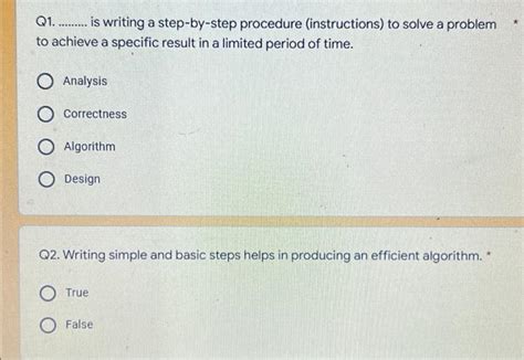 Solved Q1 Is Writing A Step By Step