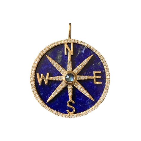 My True North Compass Charm Lapis Charmed North Compass Lapis
