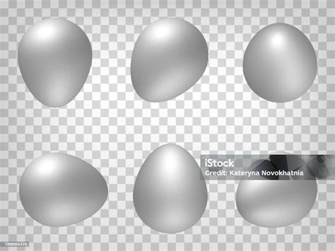 투명한 배경에 원근 투영 3d 계란 모델 아이콘의 집합 계란 3개 웹 사이트 디자인 앱 Ui에 대한 그래픽 요소의 추상적 개념입니다 Eps 10 0명에 대한 스톡 벡터 아트
