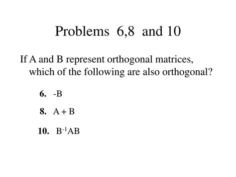Ppt 53 Orthogonal Transformations Powerpoint Presentation Free