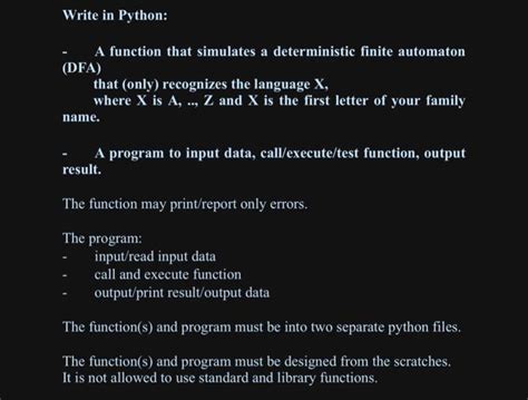 Solved Write In Python The Function May Printreport Only