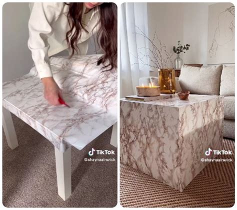 This Ikea Lack Hack Creates A Perfect Marble Cube Table Dupe Hunker