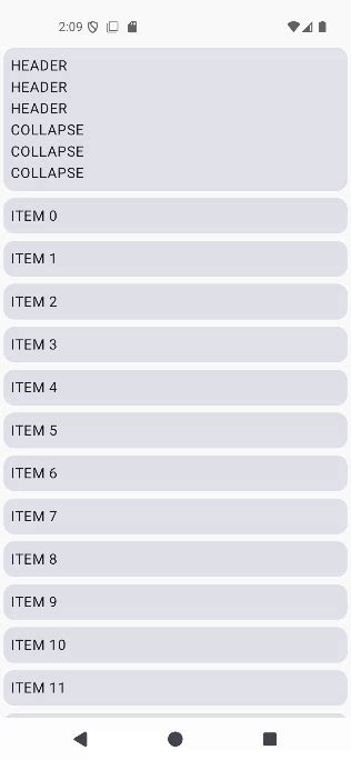 android jetpack compose how to create collapsing composable stack