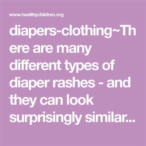 Types Of Diaper Rashes Identifying Soothing And Preventing