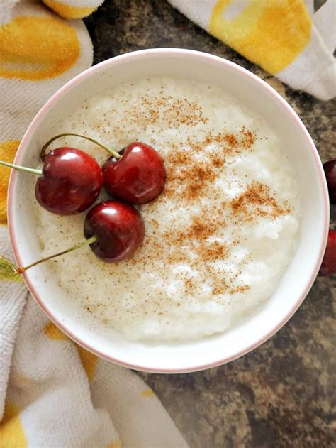 Traditional Stove Top Creamy Rice Pudding With A Touch Of Vanilla And Cinnamon A Classic