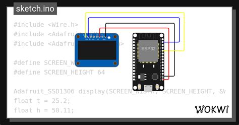 Esp32i2coleddisplay Float Wokwi Esp32 Stm32 Arduino Simulator